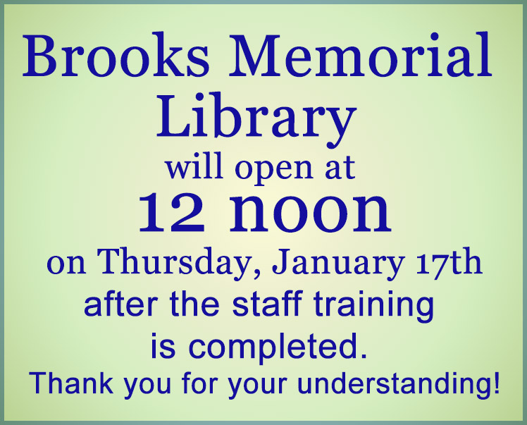 Brooks Memorial Library Closing For Staff Training | iBrattleboro.com