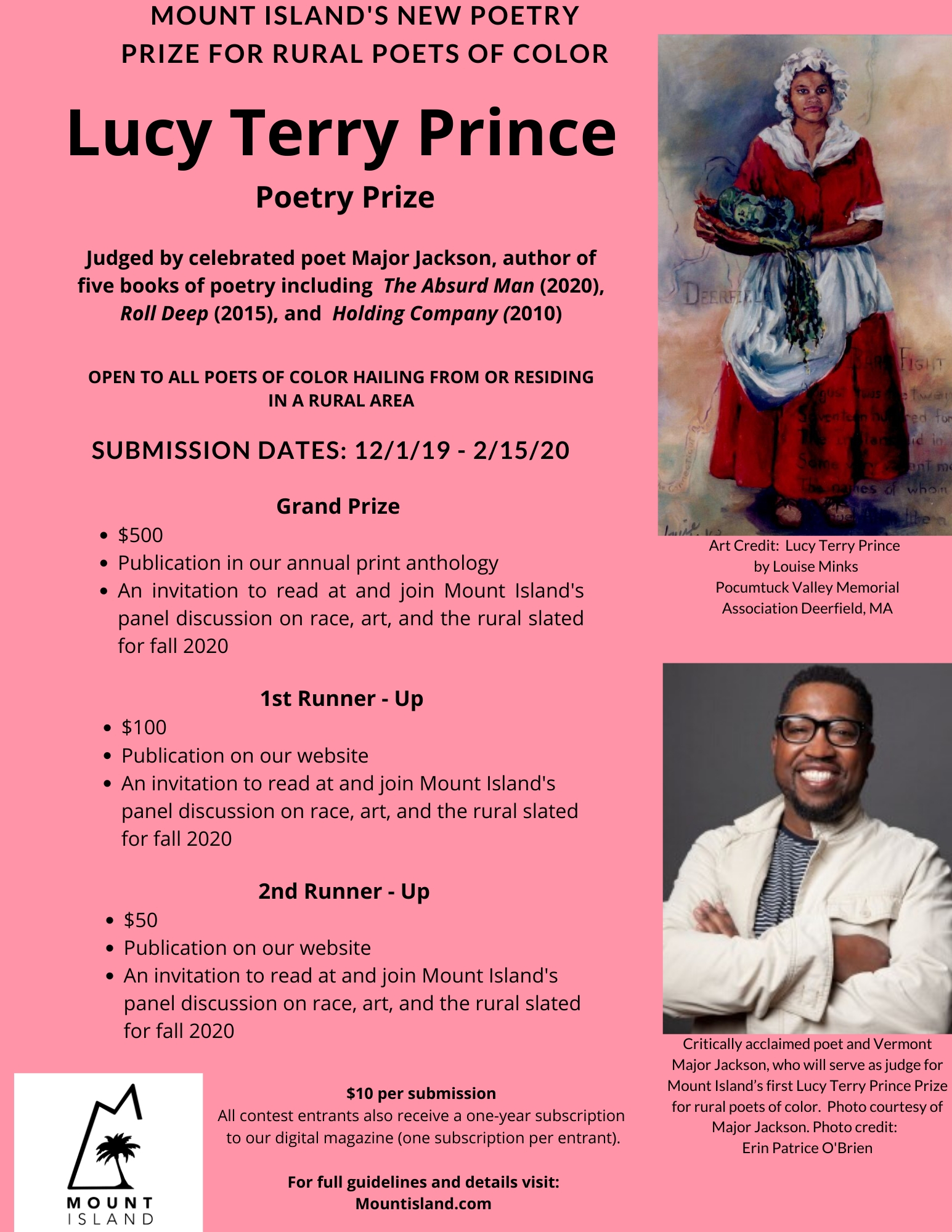 Mount Island Announces the Lucy Terry Prince Prize | iBrattleboro.com